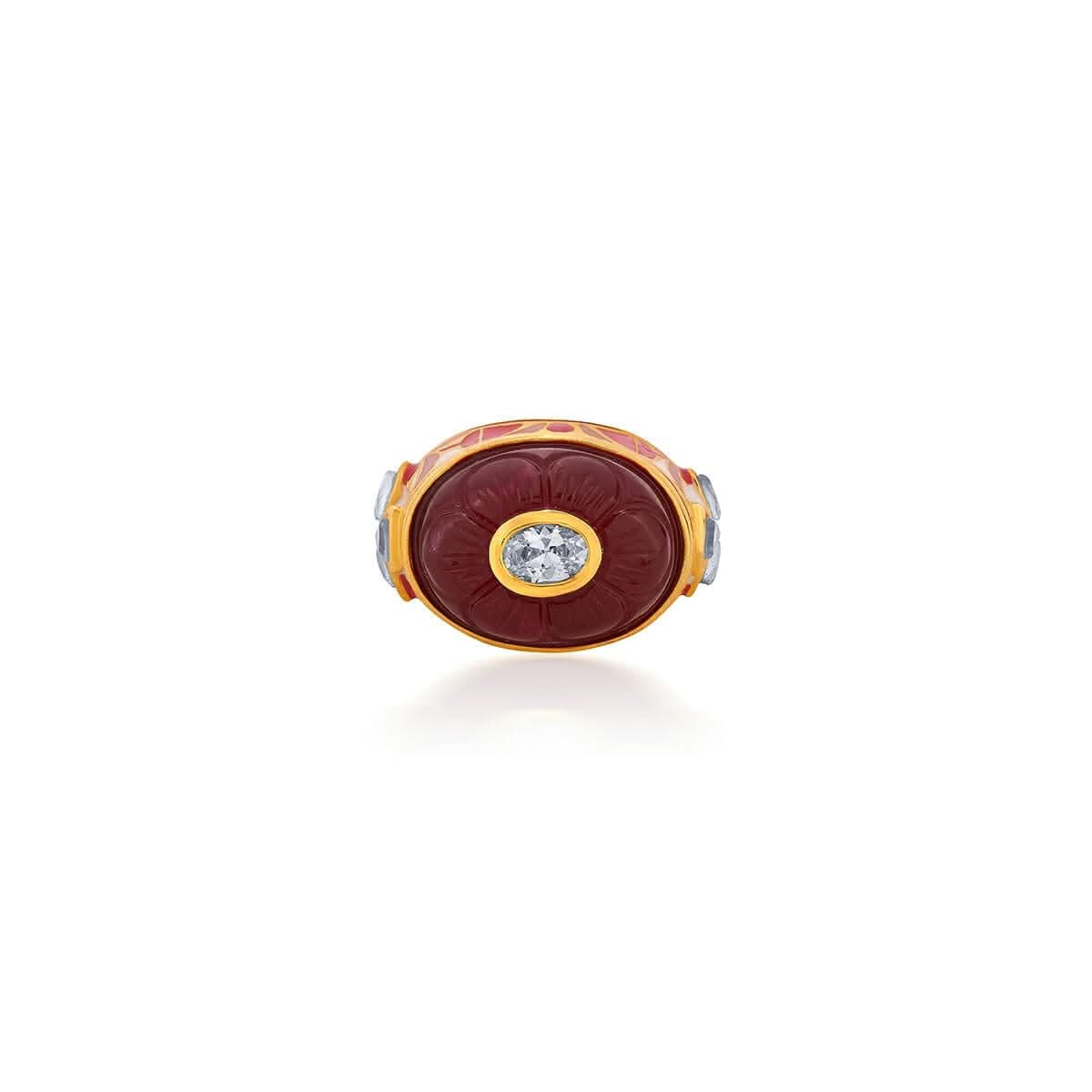 Buy Marsala Heirloom Mughal Ring Online
